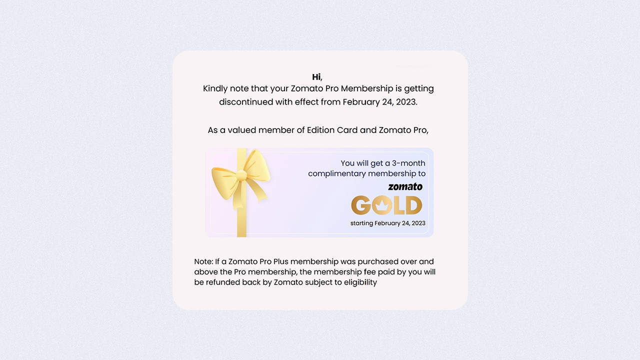 No More Zomato Pro & Pro Plus With Your RBL Zomato Edition Card | e ...